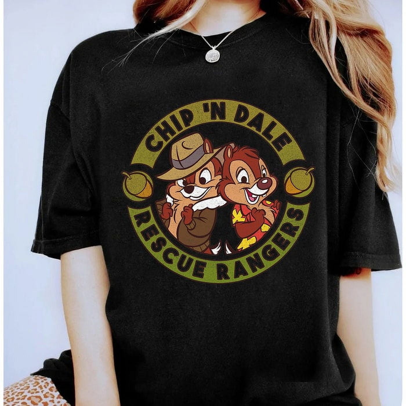 Disney Chip 'N Dale Rescue Rangers Logo T-Shirt, Double Trouble Couple ...