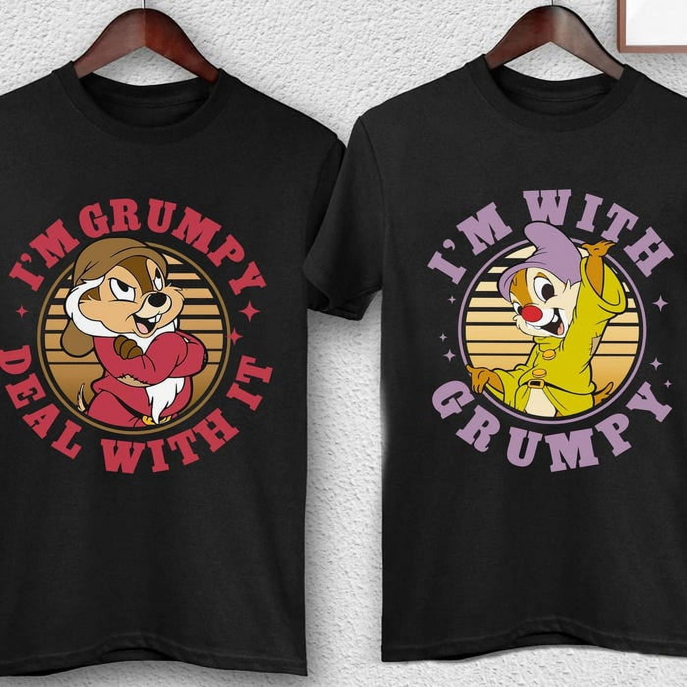 Disney Chip n Dale Costume Grumpy Dopey Dwarf Halloween Couple Shirt, I ...