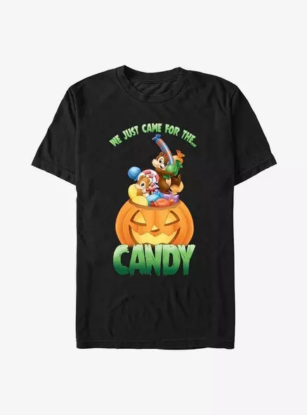 Disney Chip 'n' Dale We Just Came For The Candy T-shirt - Walmart.com
