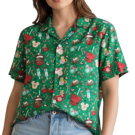 Disney Christmas Mickey Holiday Treats Hawaii Shirt, Gingerbread Hot ...