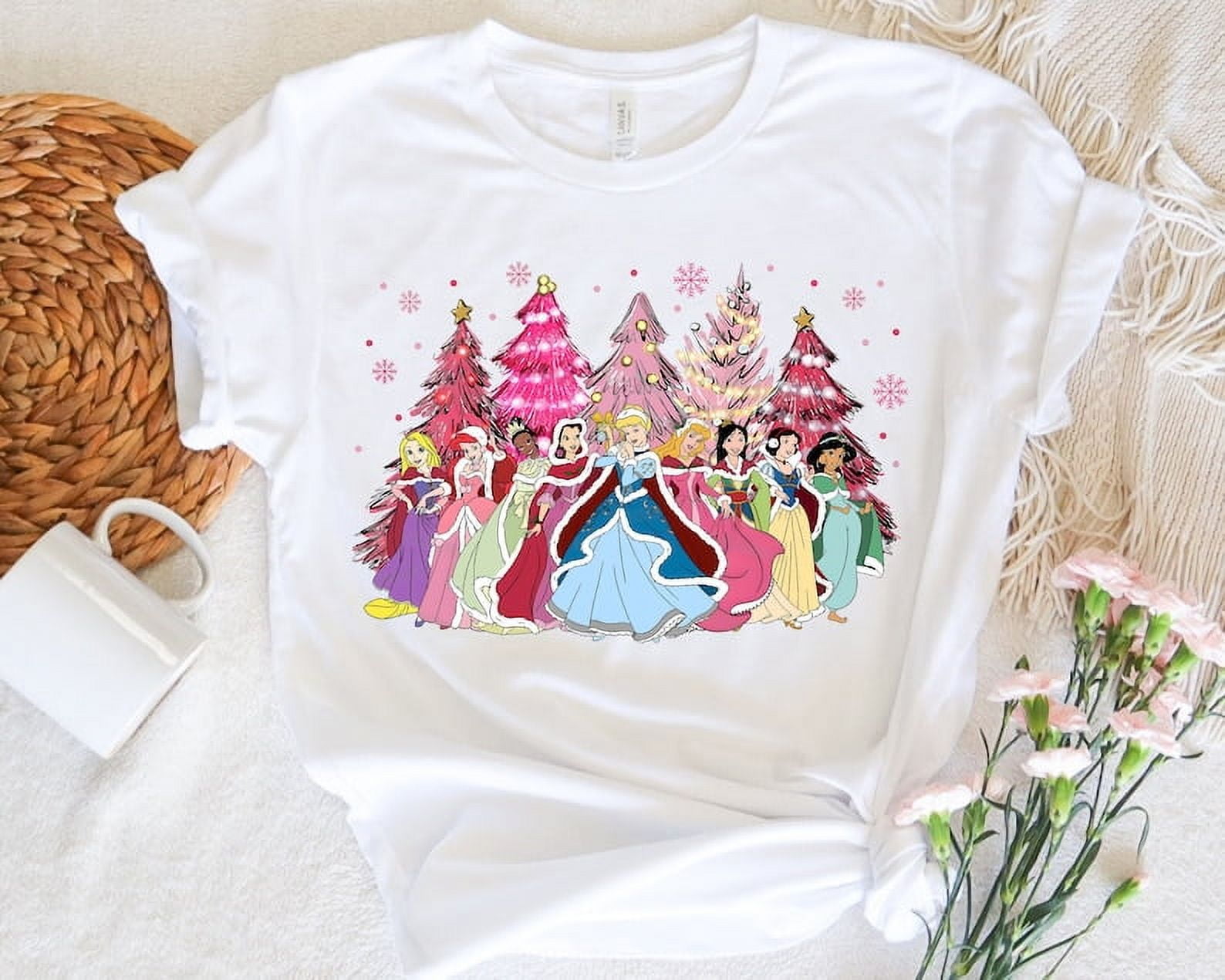Disney Christmas Princess Shirt Tendytee , Princess Christmas Castle ...
