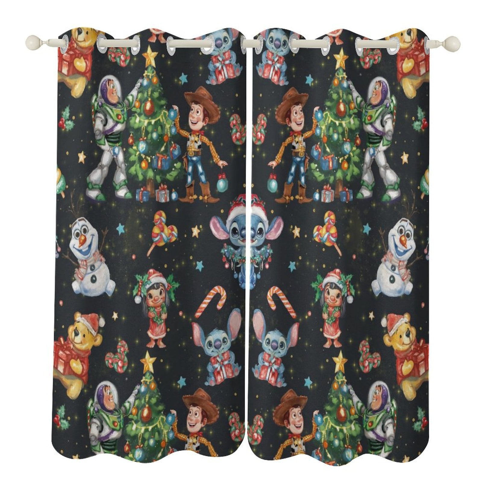 Disney-Christmas Toy Story Buzz Lightyear Woody Curtains for Kids ...