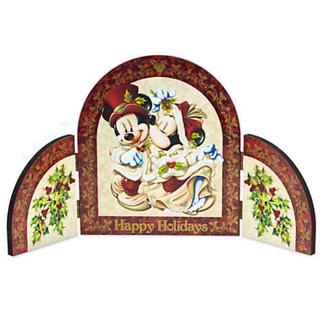 Disney Christmas Triptych - Victorian Mickey & Minnie Decoration ...