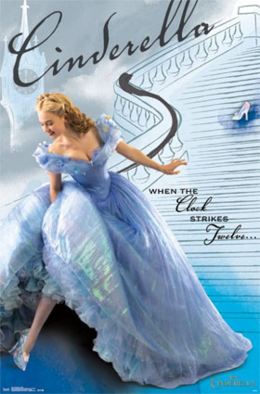 Disney Cinderella - Clock Strikes Twelve Laminated Poster Print (24 x ...