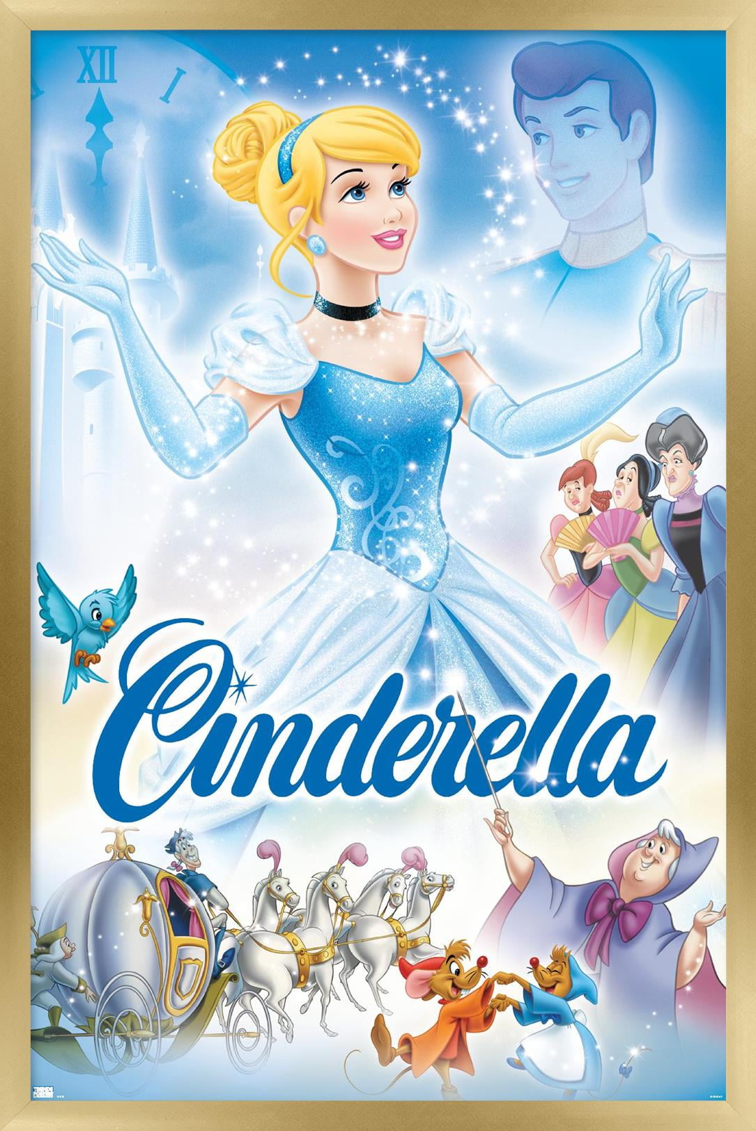 Disney Cinderella - Cover Wall Poster, 14.725" x 22.375" Framed ...