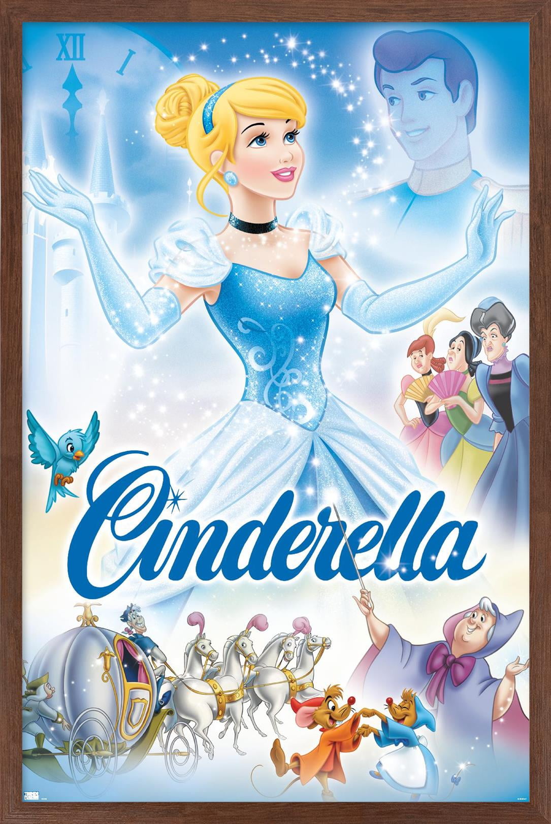 Disney Cinderella - Cover Wall Poster, 14.725" x 22.375" Framed ...