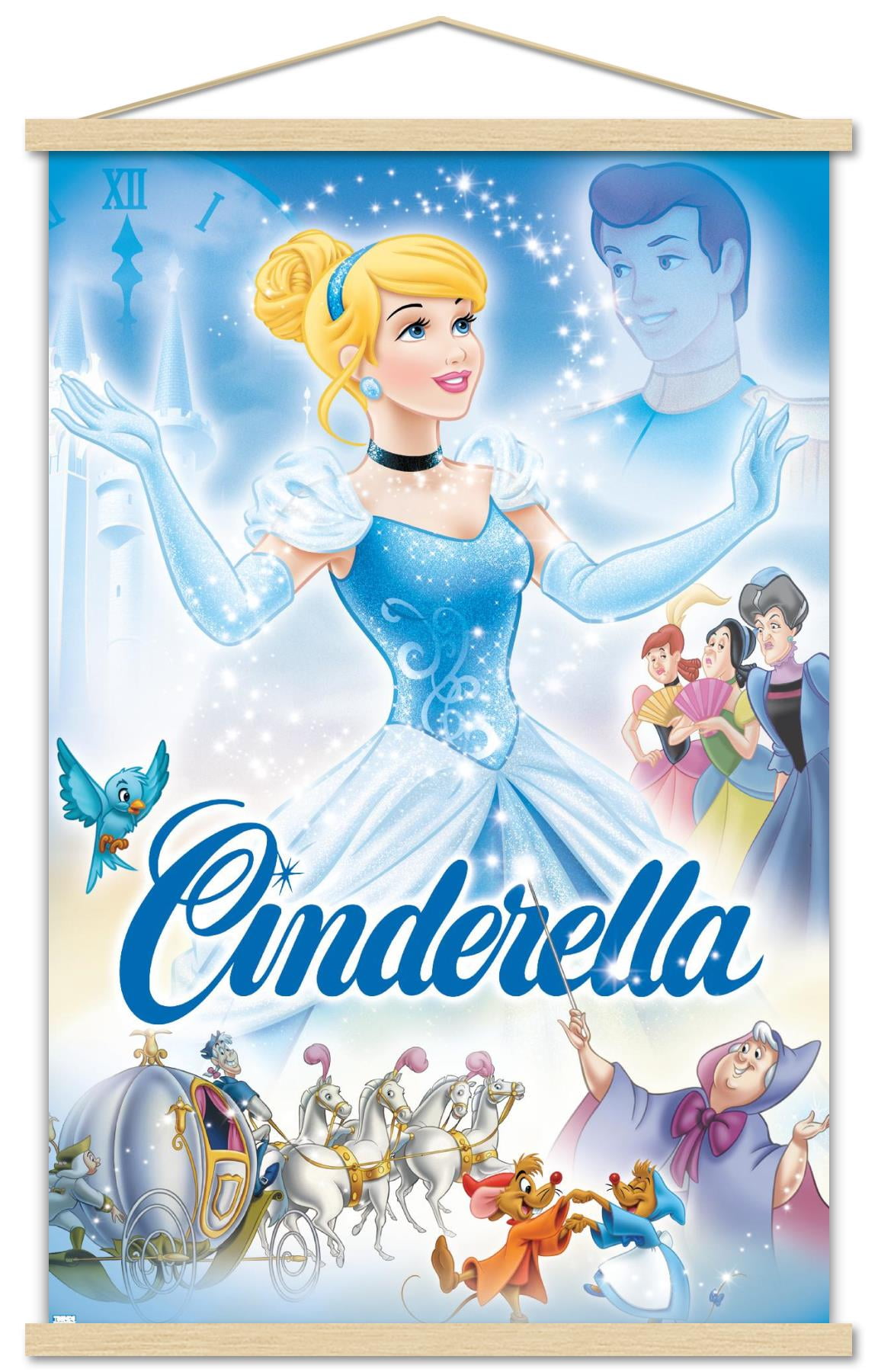 Disney Cinderella - Cover Wall Poster with Magnetic Frame, 22.375" x 34 ...