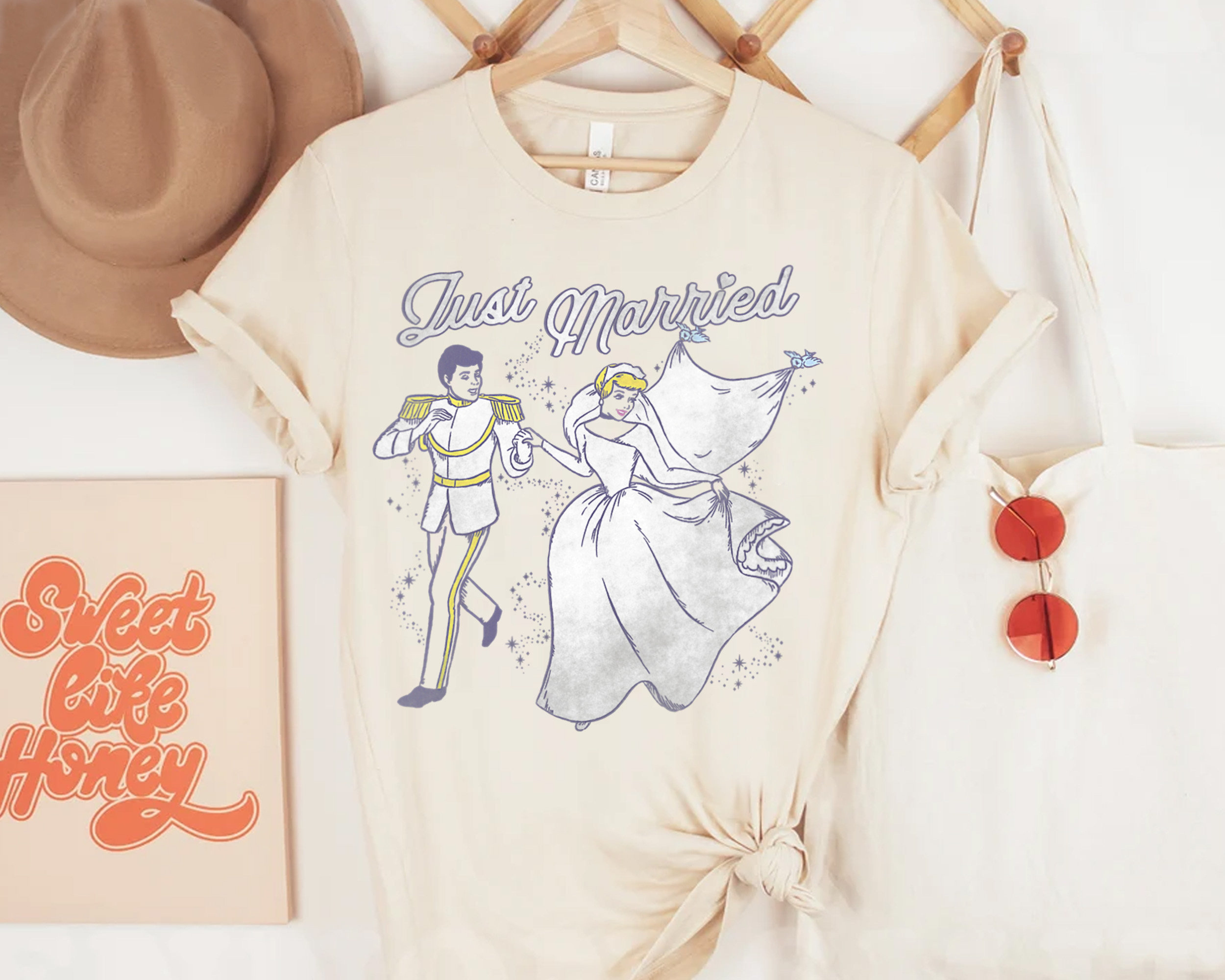 Disney Cinderella Prince & Princess Just Married Retro T-shirt, Jaq And ...