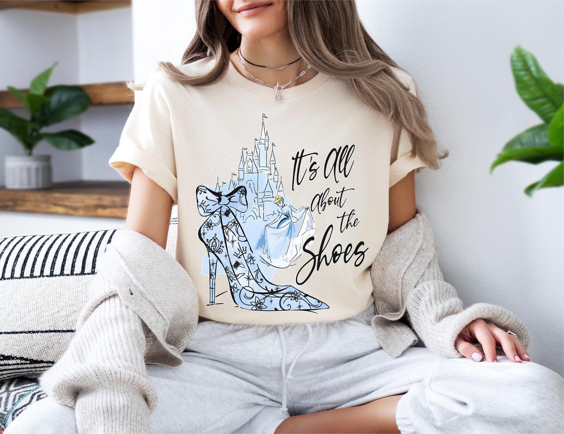 Disney Cinderella Shirt, Cinderella It's All About The Shoes T-Shirt ...