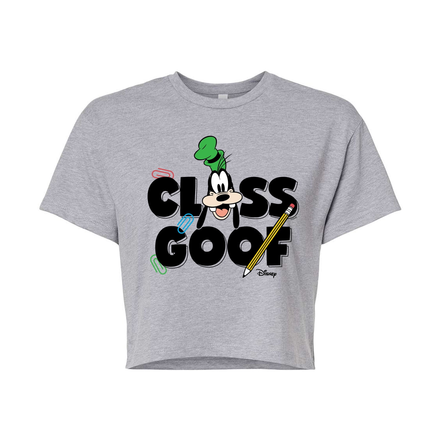 Disney - Class Goof - Juniors Cropped Cotton Blend T-Shirt - Walmart.com