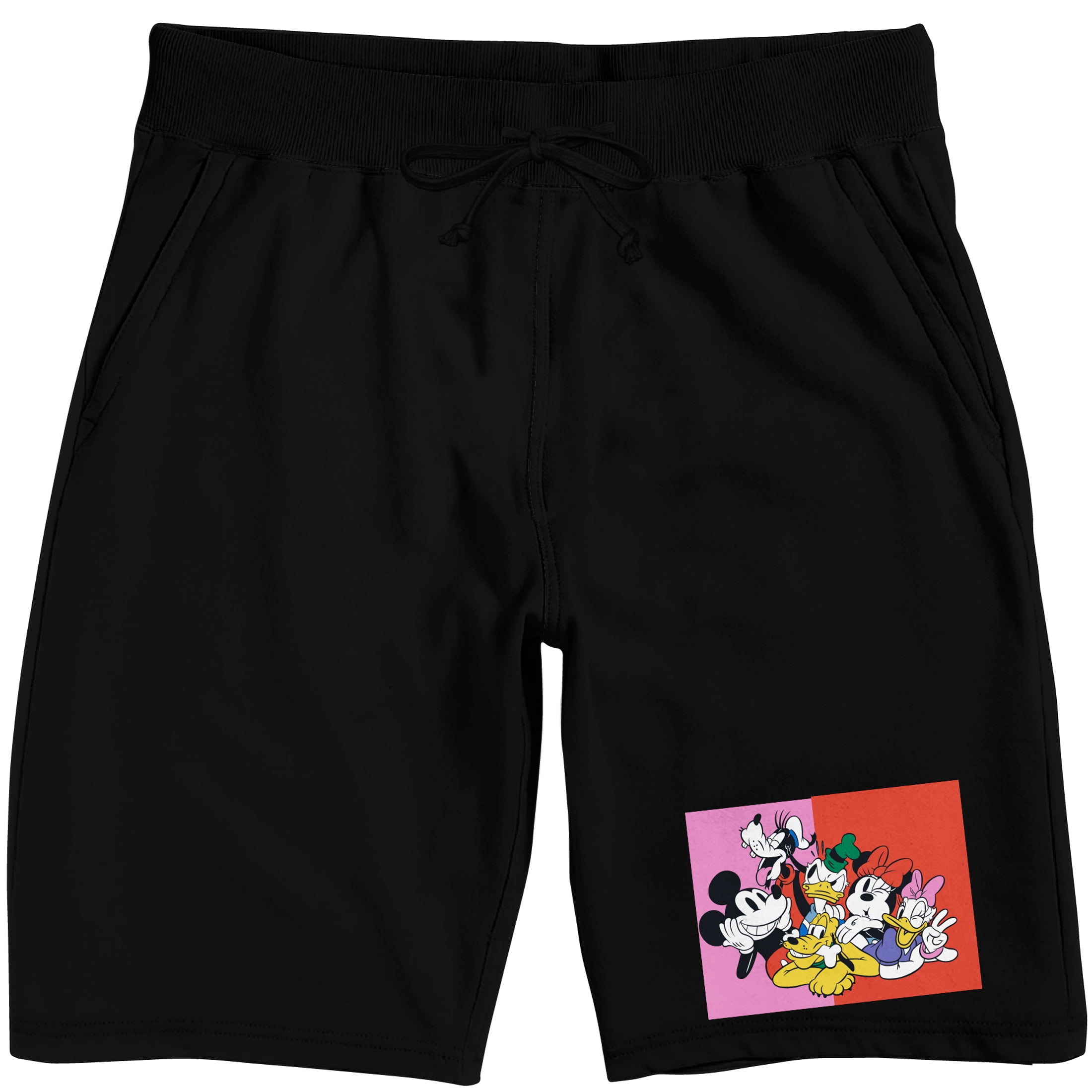 Disney Classic Characters Group Short Adult Black Sleep Pajama Shorts ...