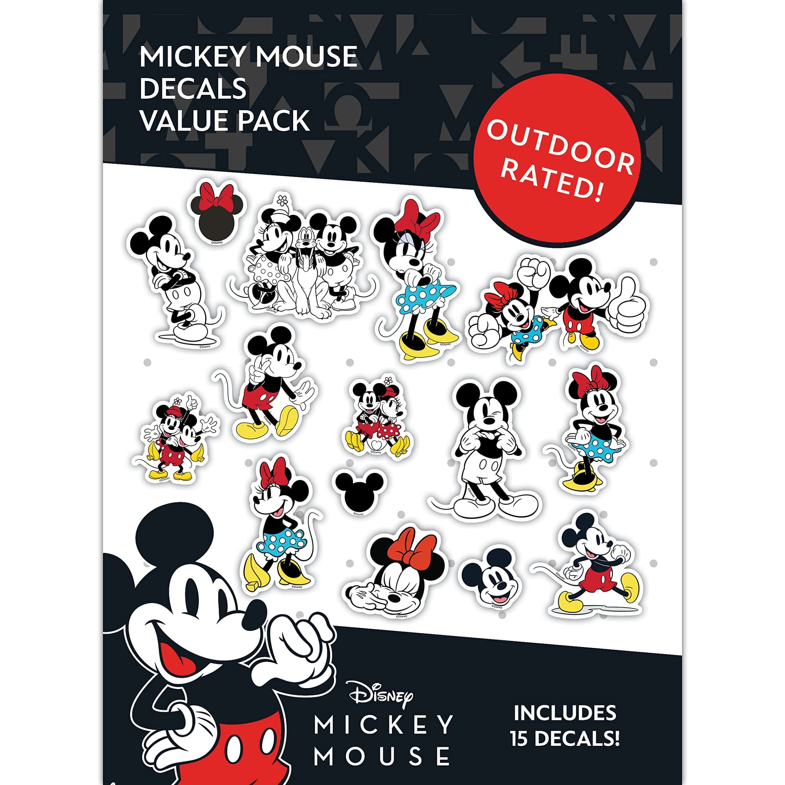 Disney Classic Mickey & Minnie Mouse Decals - Set of 15 Mickey and ...