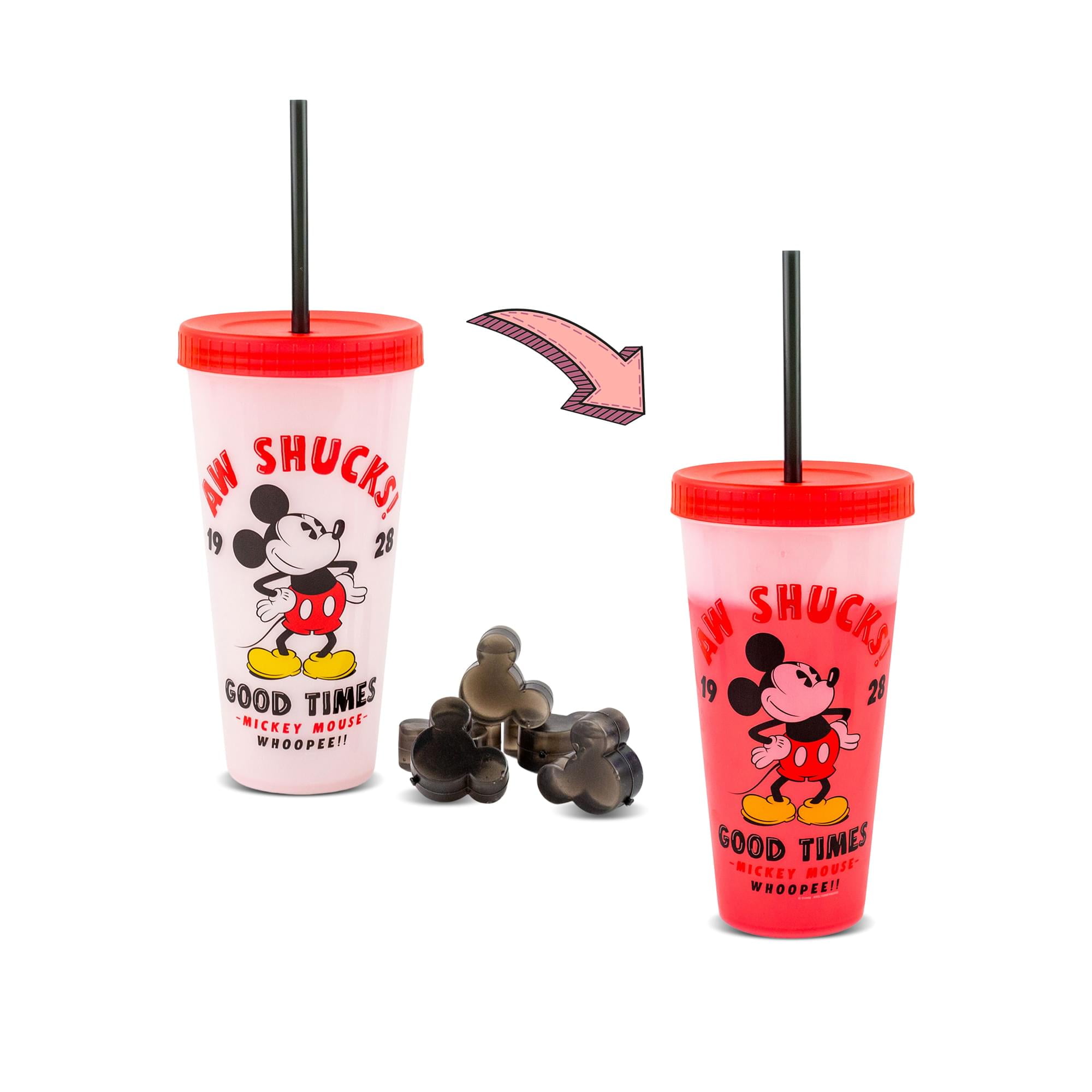 Disney Color-Changing Plastic Tumbler, Mickey Mouse 'Aw Shucks', 24oz ...