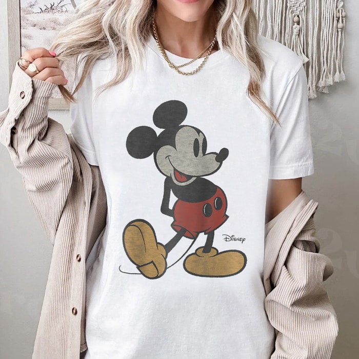 Disney Classic Mickey Mouse Pose Graphic T-shirt, Mickey and Friends ...
