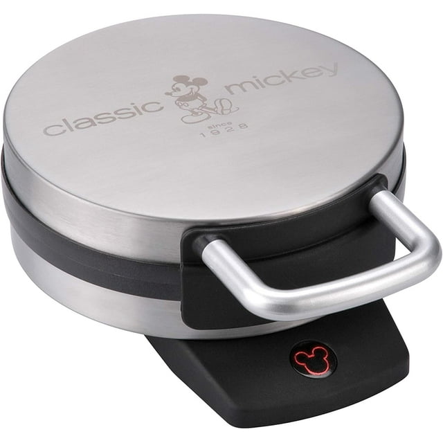 Disney Classic Mickey Waffle Maker, Brushed Stainless Steel,Silver, 7 ...