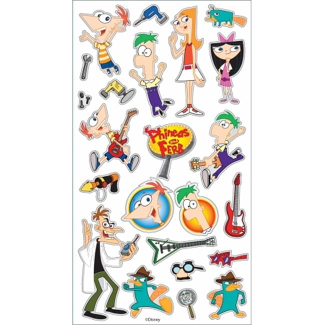 Disney Classic Stickers-Phineas & Ferb, Pk 6, Sticko - Walmart.com