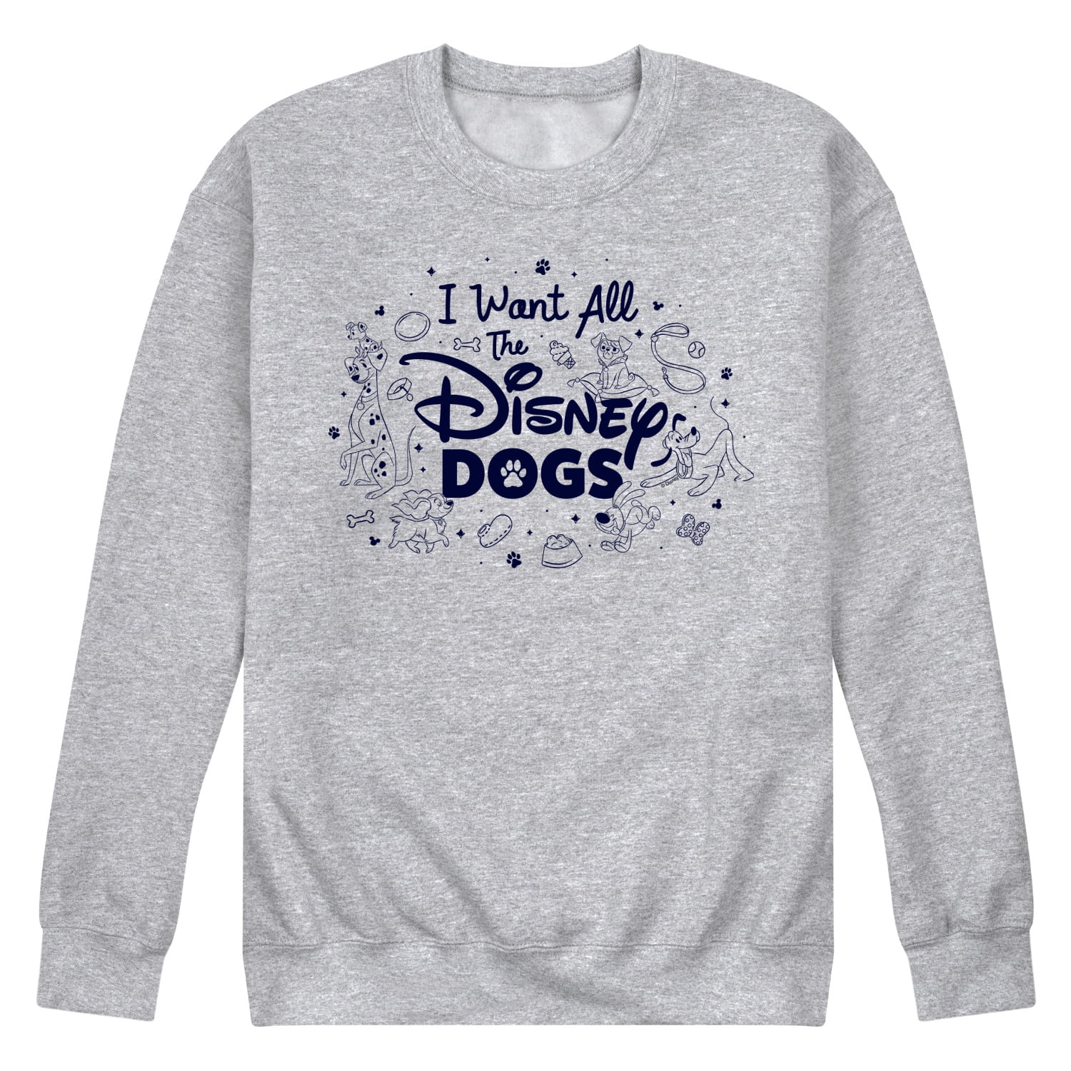 Disney Classics - Cats & Dogs - I Want All The Disney Dogs - Men's Crew ...