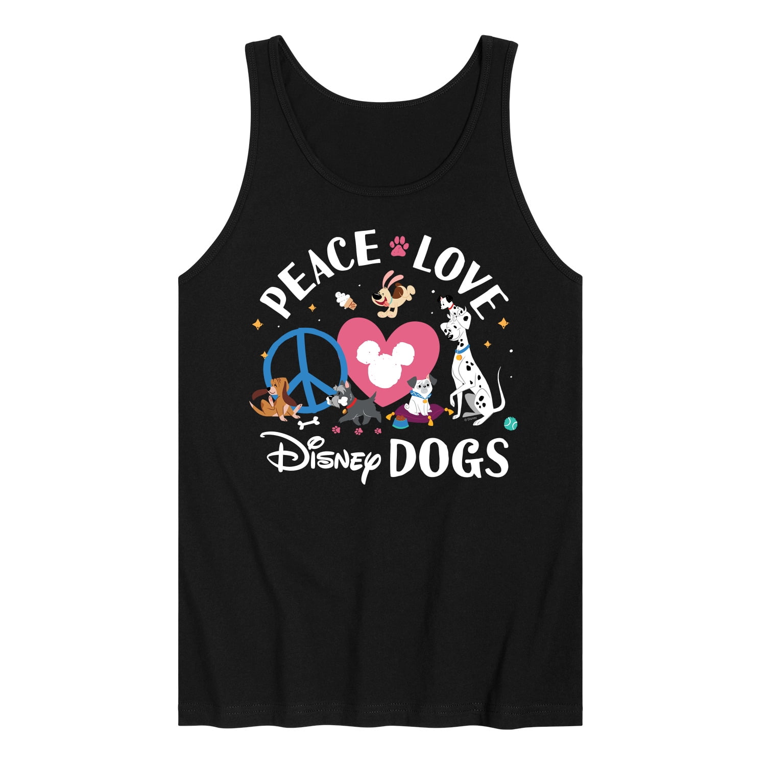 Disney Classics - Cats & Dogs - Peace Love Disney Dogs - Men's Jersey ...