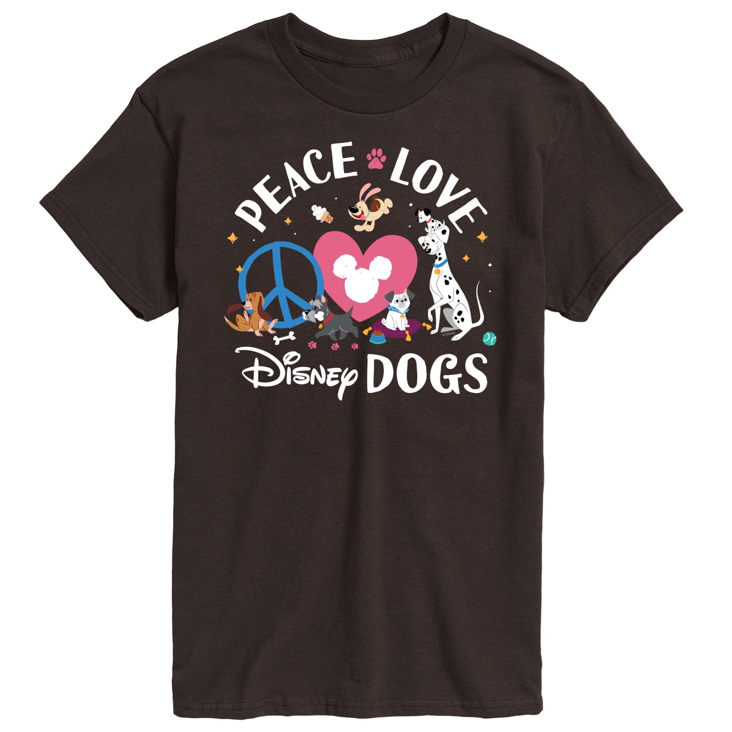 Disney Classics - Cats & Dogs - Peace Love Disney Dogs - Men's Short ...