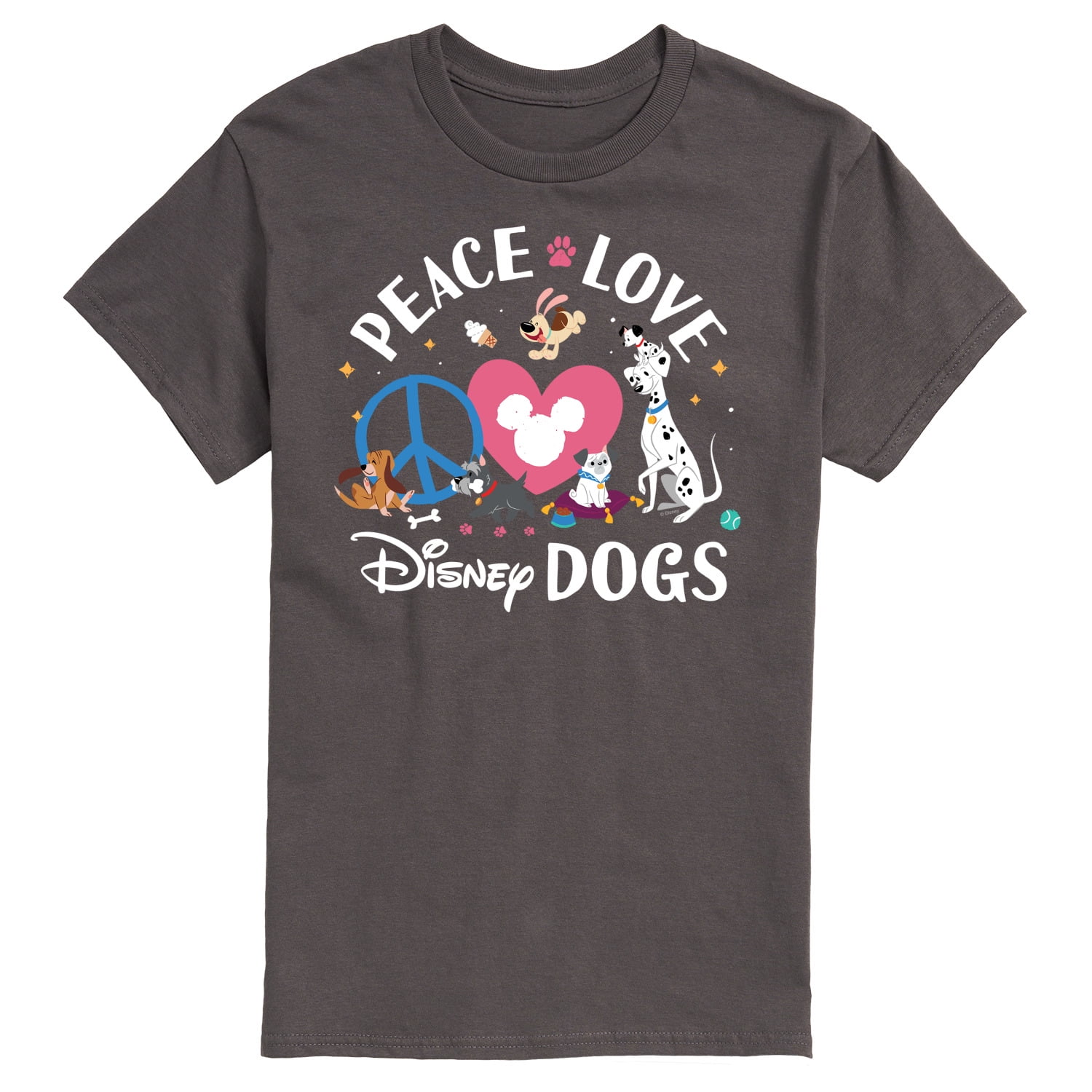 Disney Classics - Cats & Dogs - Peace Love Disney Dogs - Men's Short ...