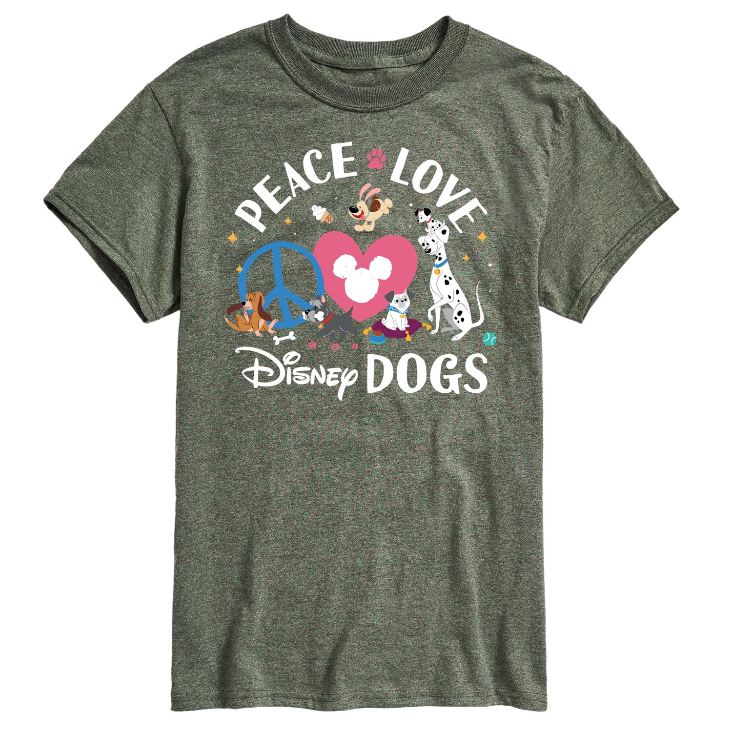Disney Classics - Cats & Dogs - Peace Love Disney Dogs - Men's Short ...