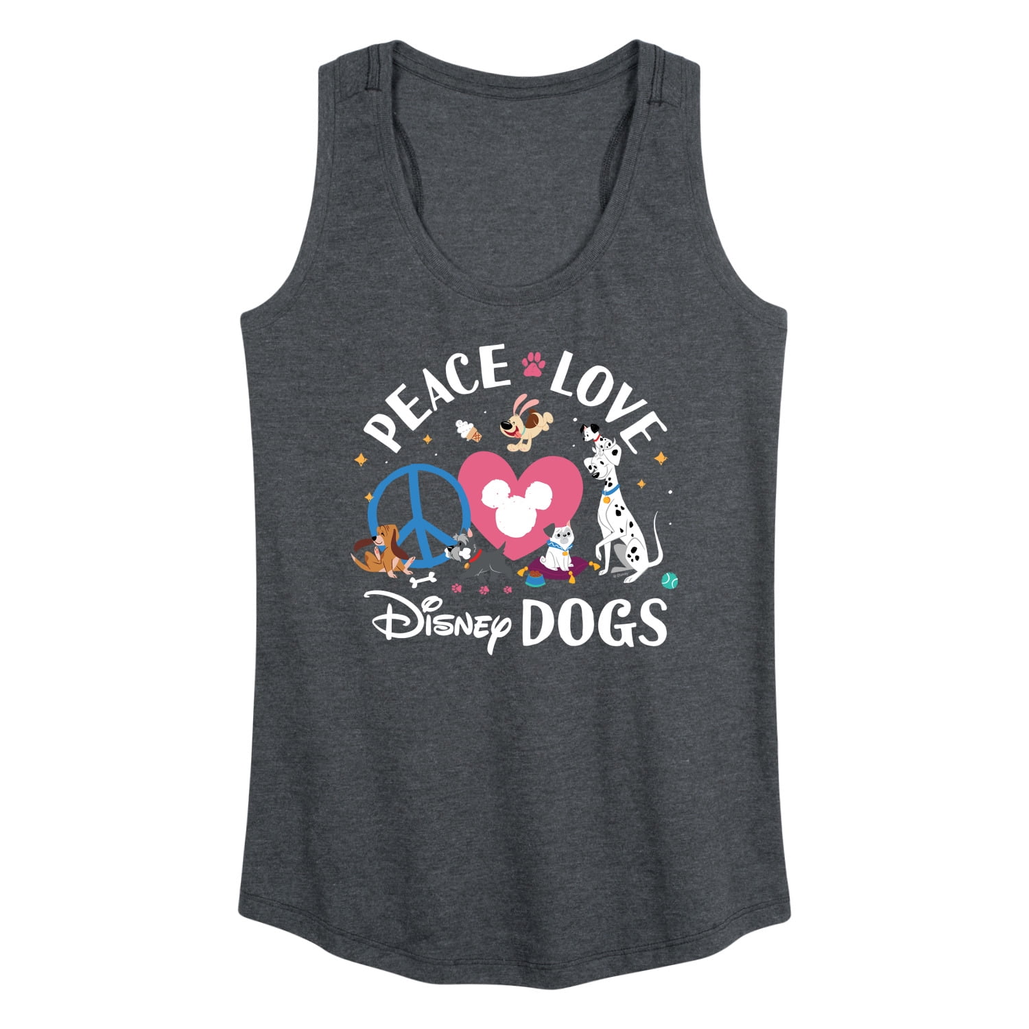 Disney Classics - Cats & Dogs - Peace Love Disney Dogs - Women's ...