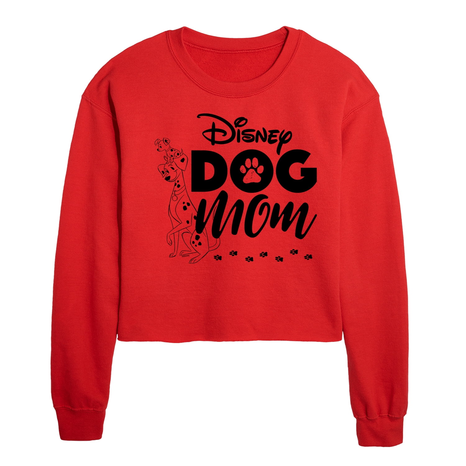 Disney Classics - Disney Dog Mom - Juniors Cropped Crew Neck Sweatshirt ...