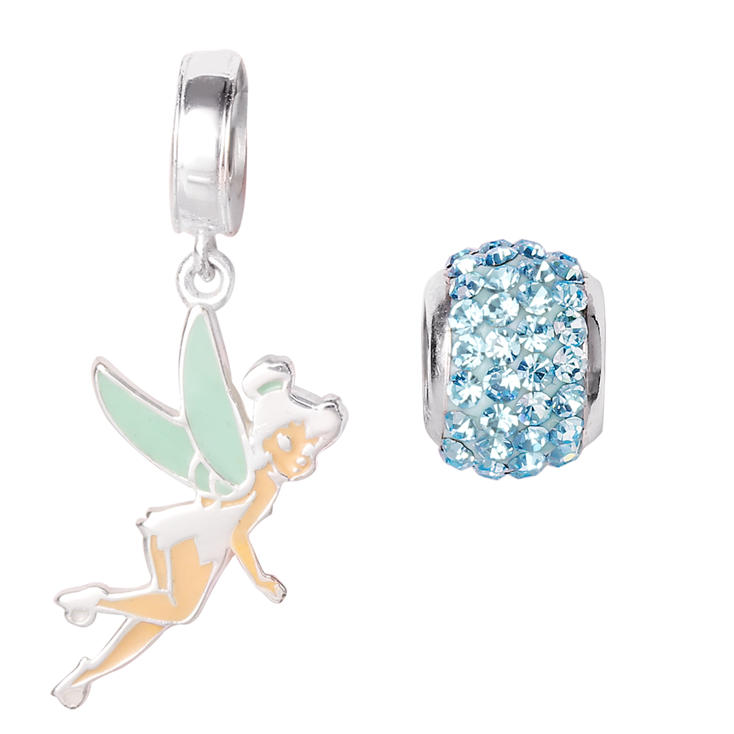 Disney Classics Girls' Sterling Silver Tinkerbell and Round Bead Set, 2 ...