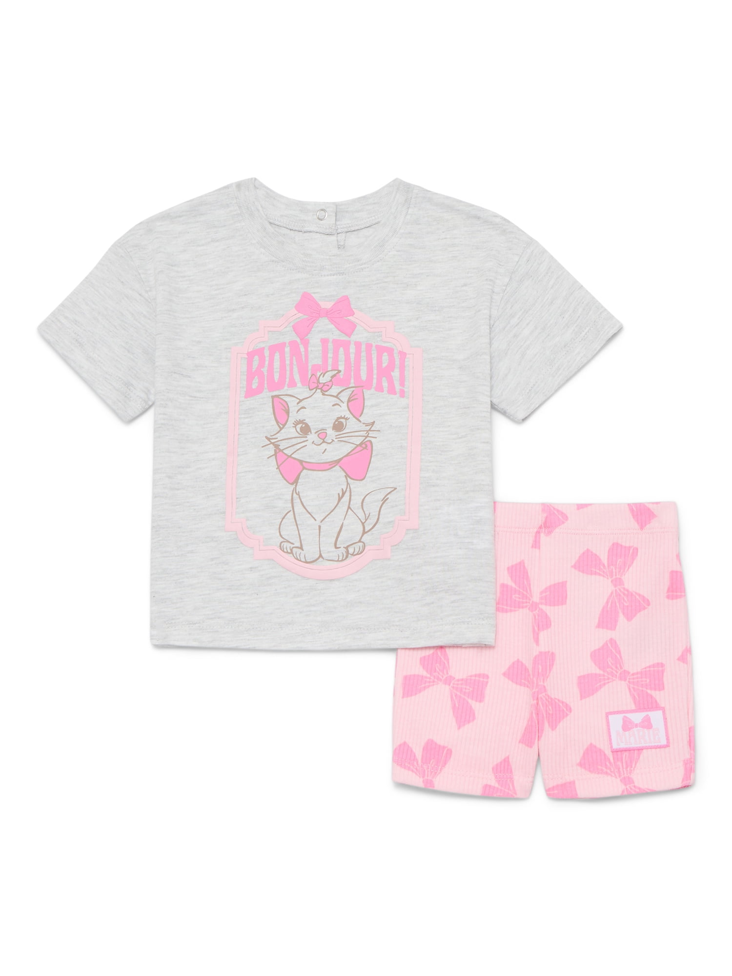 Disney Classics Marie Baby Girls Graphic Tee and Shorts Set, 2-Piece ...