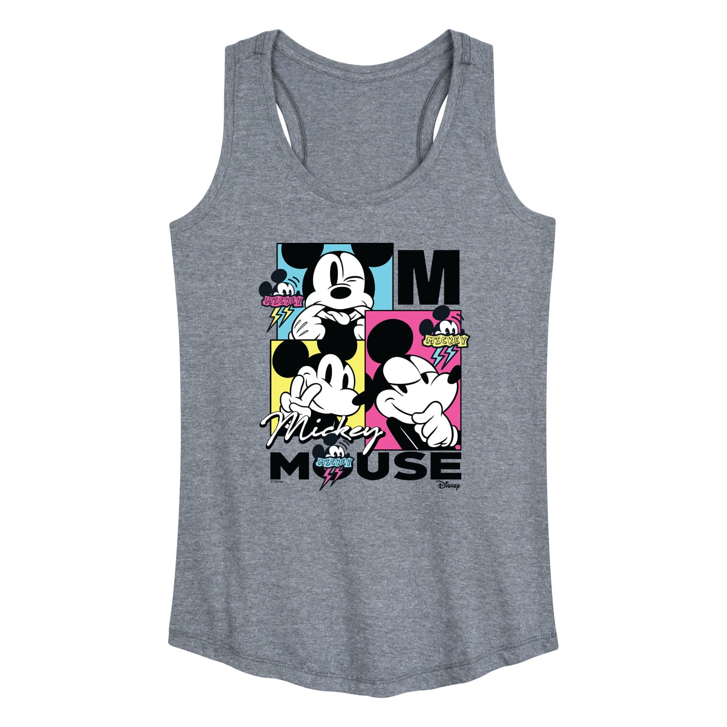 Disney - Cmyk Mickey - Women's Racerback Graphic Tank - Walmart.com