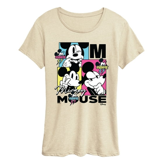 Disney - Cmyk Mickey - Women's Short Sleeve Graphic T-Shirt - Walmart.com