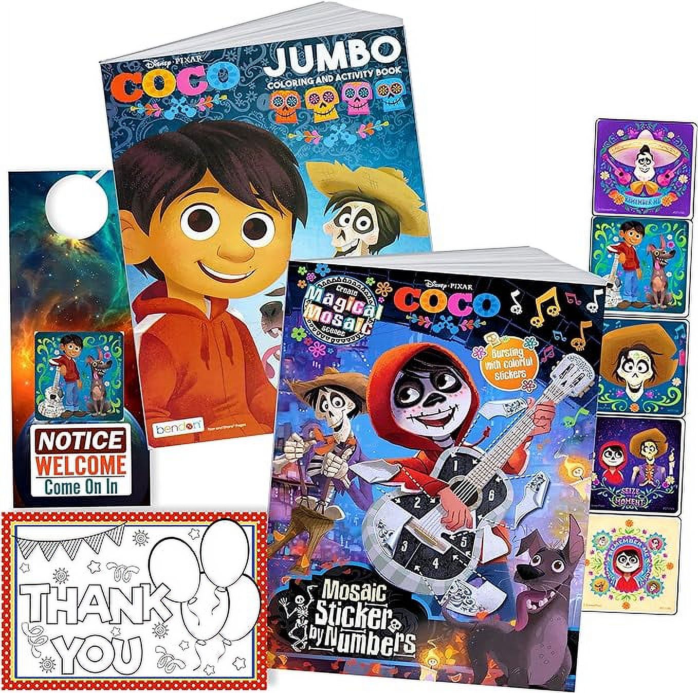 Disney Coco Coloring Book with Stickers Bundle (Disney Coco Movie ...