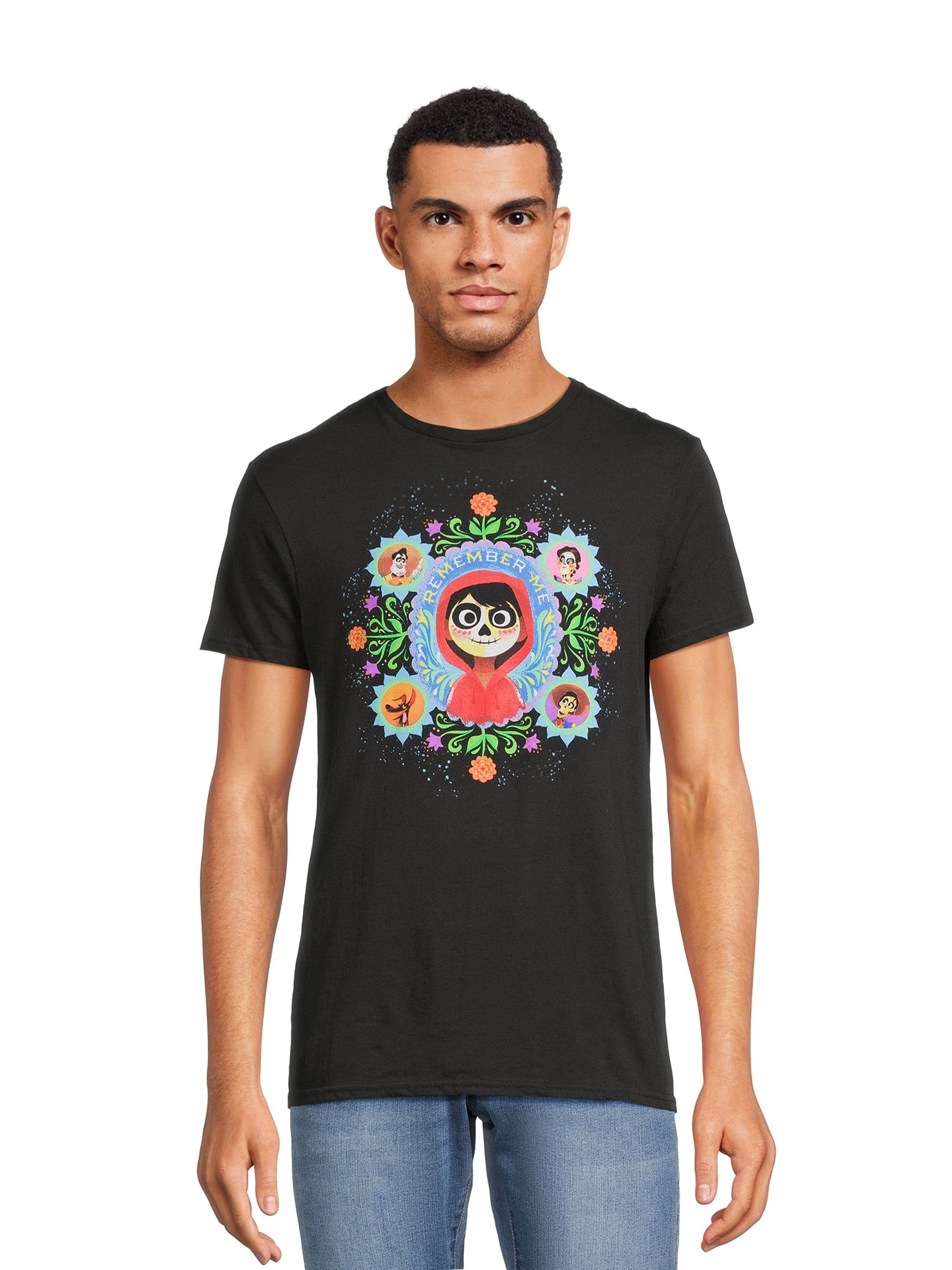 Disney Coco Men's Remember Me Graphic Tee with Short Sleeves, Sizes S ...