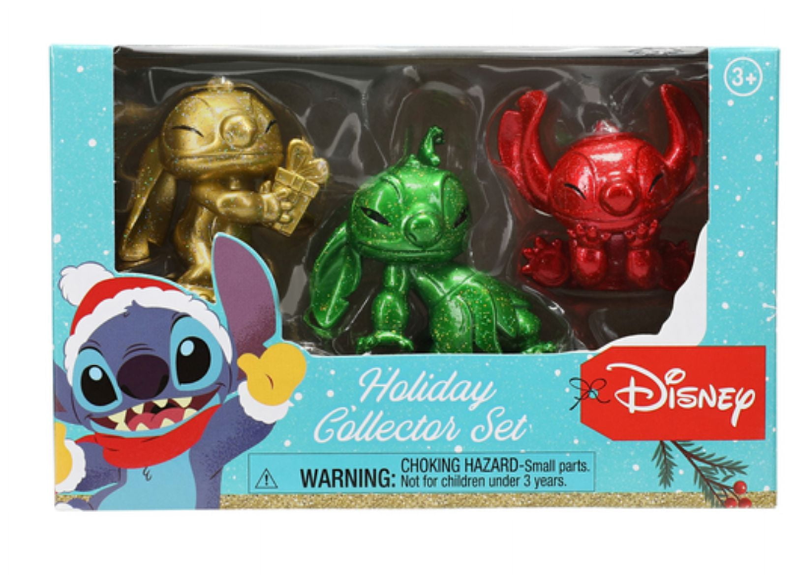 Disney Collectible Set, Stitch Action Figures, Holiday-Themed, 3 Pieces ...