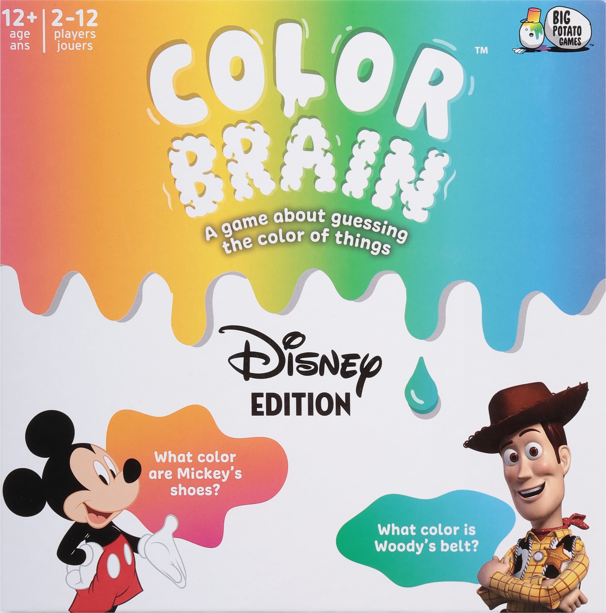 Disney Color Brain Board Game for Travel & Families, Ages 12+, 2-12 ...