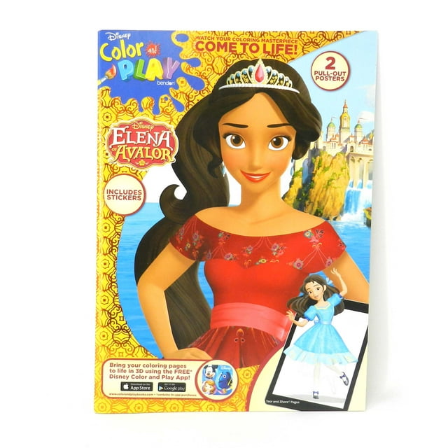Disney Color & Play Elena Of Avalor Coloring Book - Walmart.com