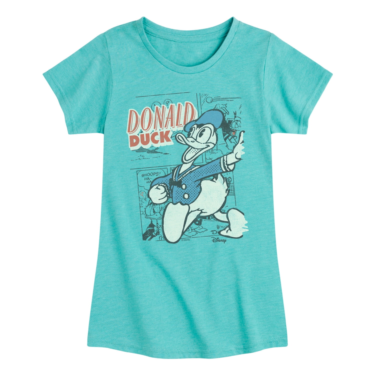 Disney - Comic Donald - Youth Girls Fitted Short Sleeve T-Shirt ...