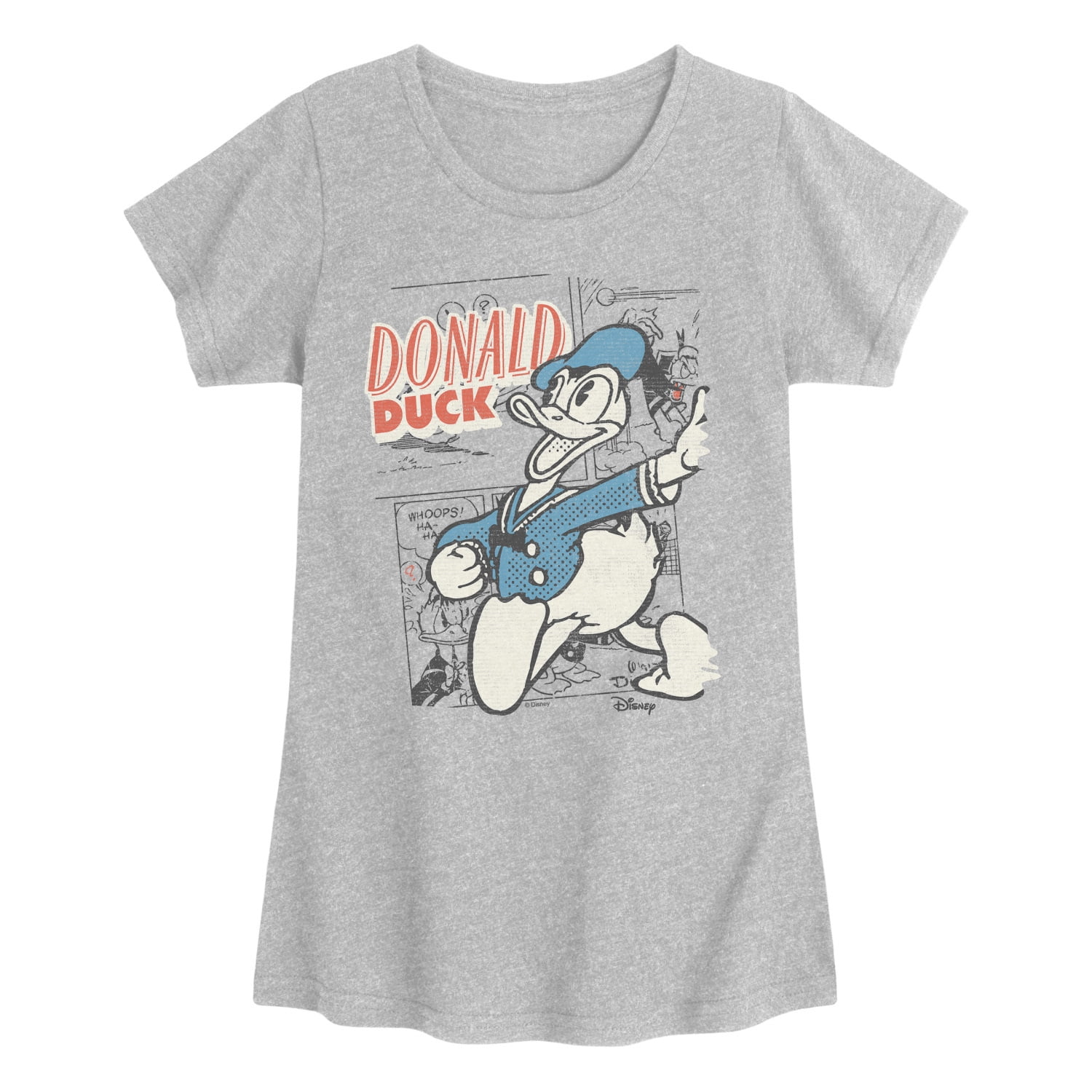 Disney - Comic Donald - Youth Girls Fitted Short Sleeve T-Shirt ...