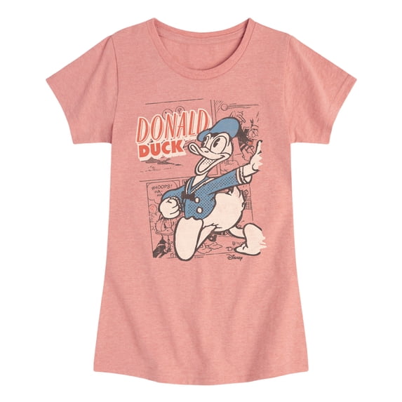 Disney - Comic Donald - Youth Girls Fitted Short Sleeve T-Shirt ...