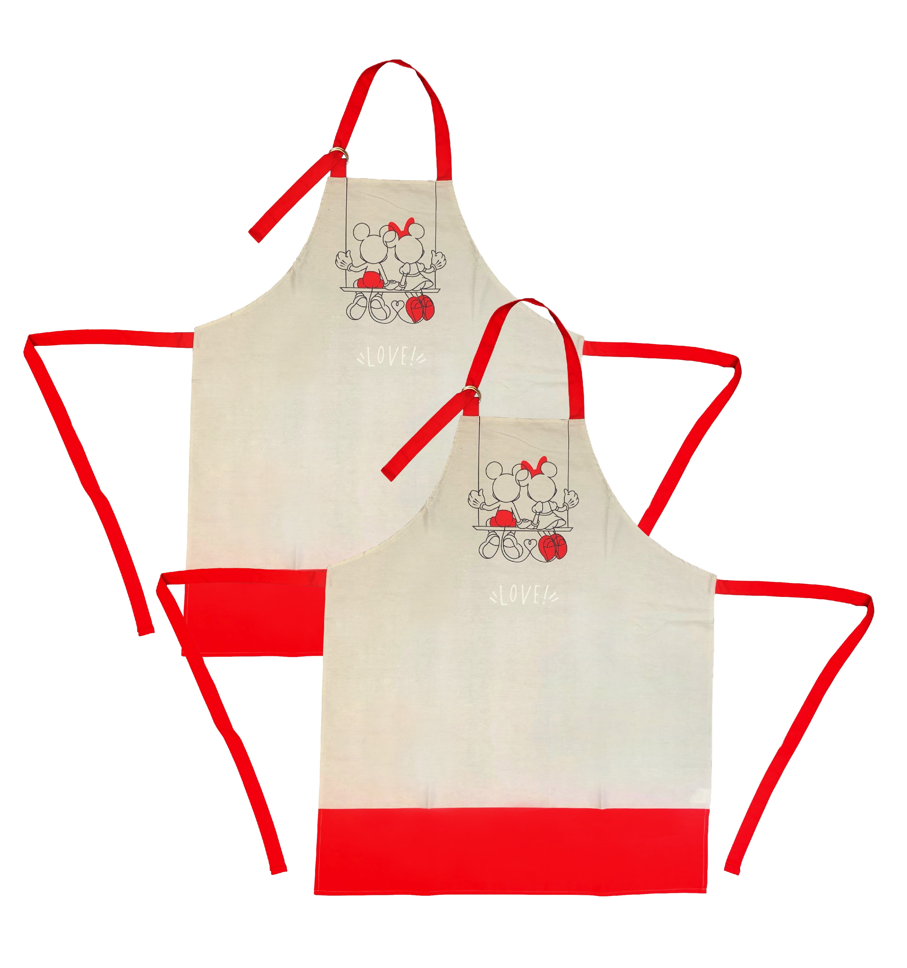 Disney Cotton Apron, 2pk - Durable yet Lightweight Kitchen Apron to ...