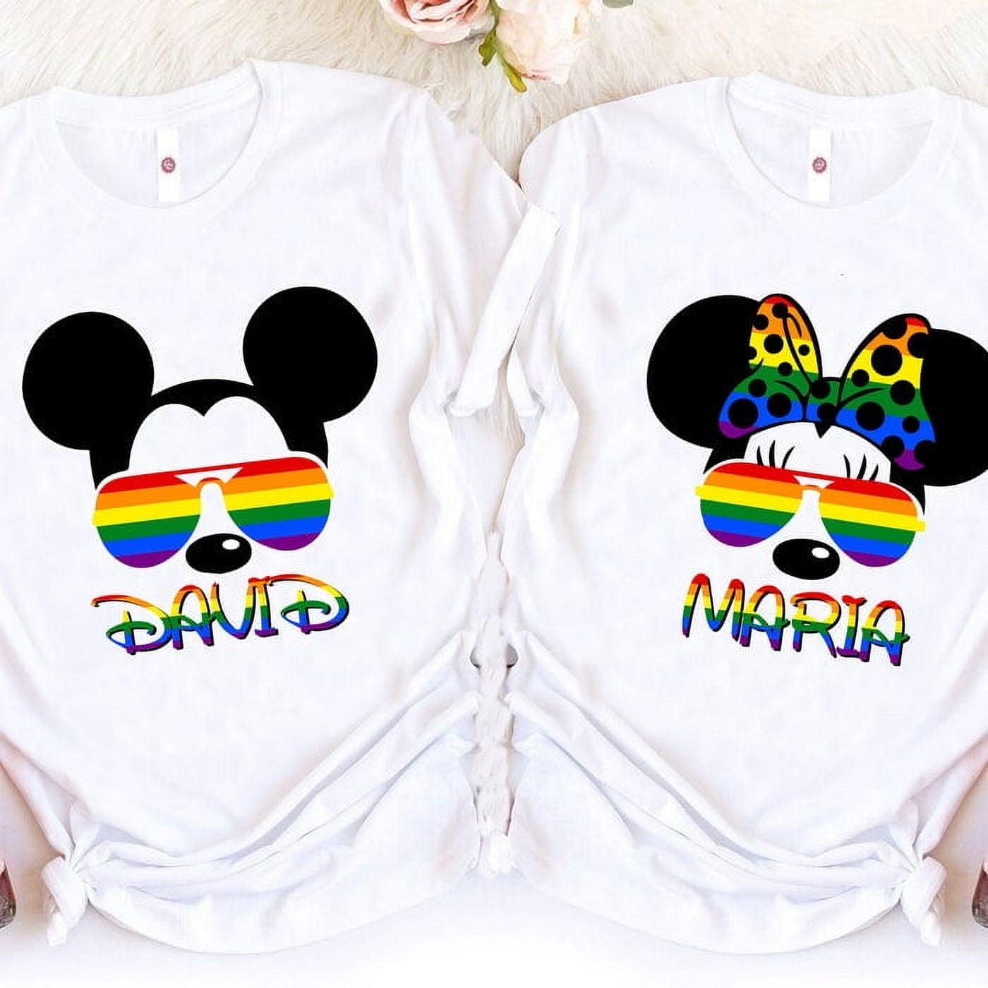 Disney Couple Shirt, Pride Mickey Minnie Mouse Shirt, Rainbow Disney ...