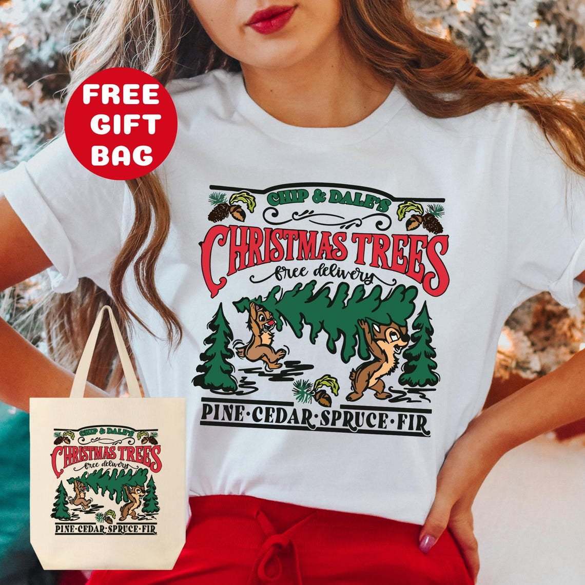 Disney Couples Chip and Dale Shirt, Double Trouble Christmas Tee, Chip ...