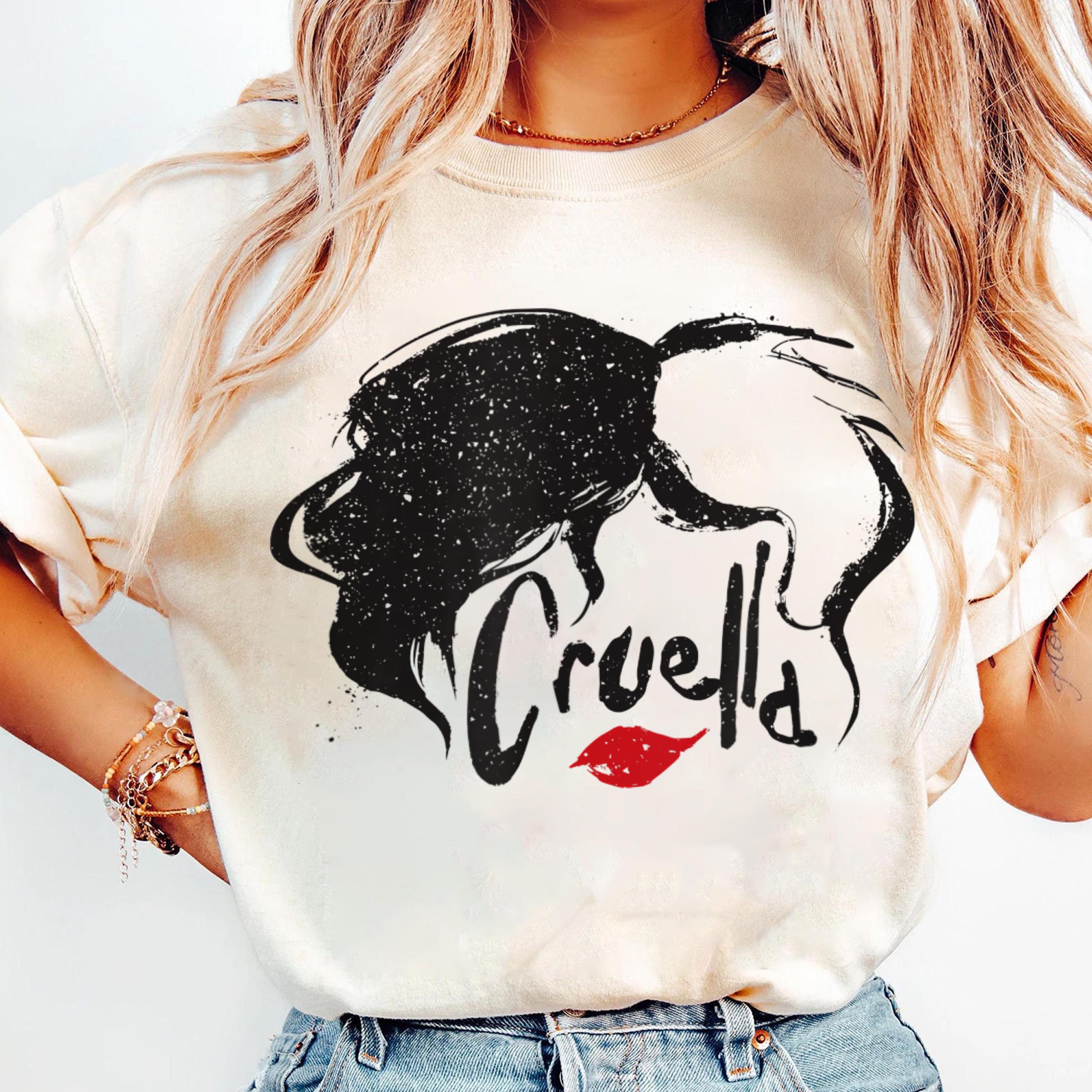 Disney Cruella Hair And Lips Logo Tee Disney Villains Cruella De Vil ...