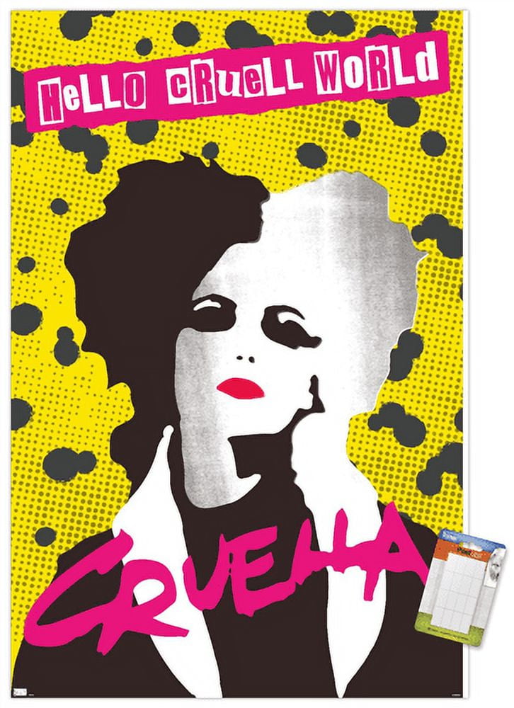 Disney Cruella - Hello Cruell World Wall Poster, 22.375" x 34 ...