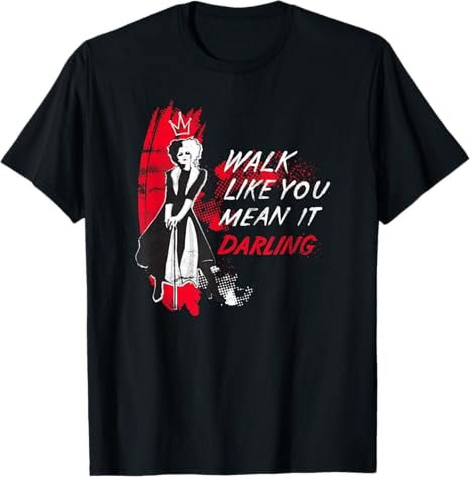 Disney Cruella Walk Like You Mean It Daring T-Shirt - Walmart.com