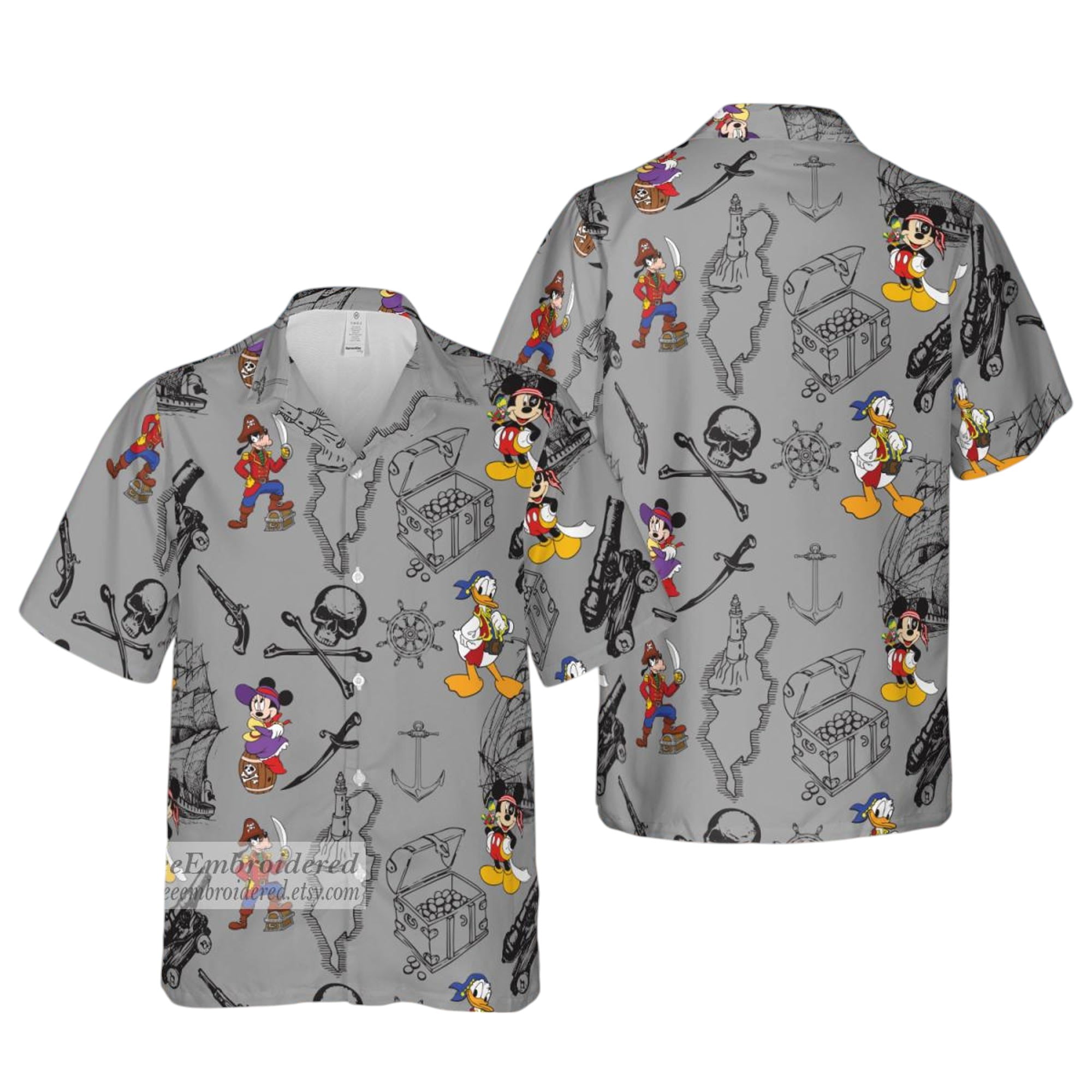 Disney Cruise Hawaiian Shirt and Shorts Set, Mickey Mouse Pirates of ...