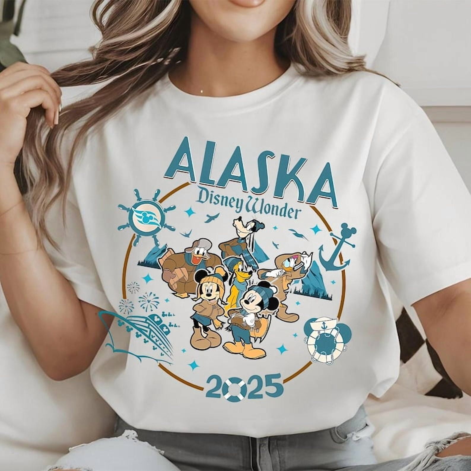 Disney Cruise Line T-Shirt, Vintage Mouse And Friends Disney Alaska ...