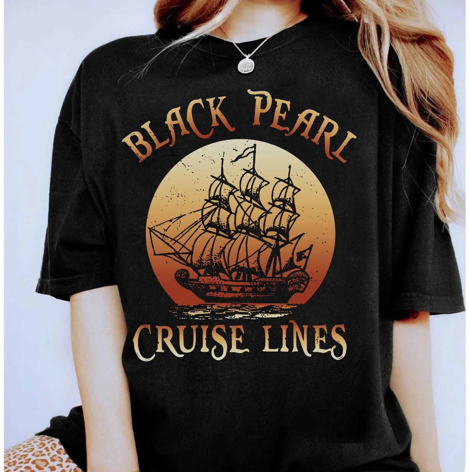 Disney Cruise Pirates Of The Caribbean Black Pearl Captain Jack T-shirt ...