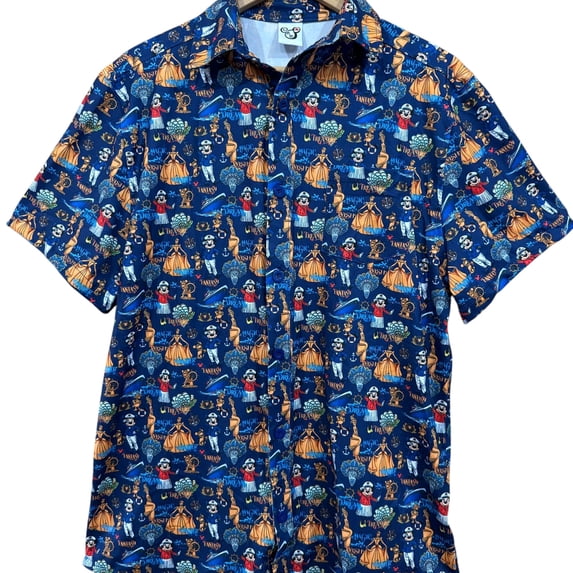 Disney Cruise collar button up short sleeve shirt for adults, Captain ...