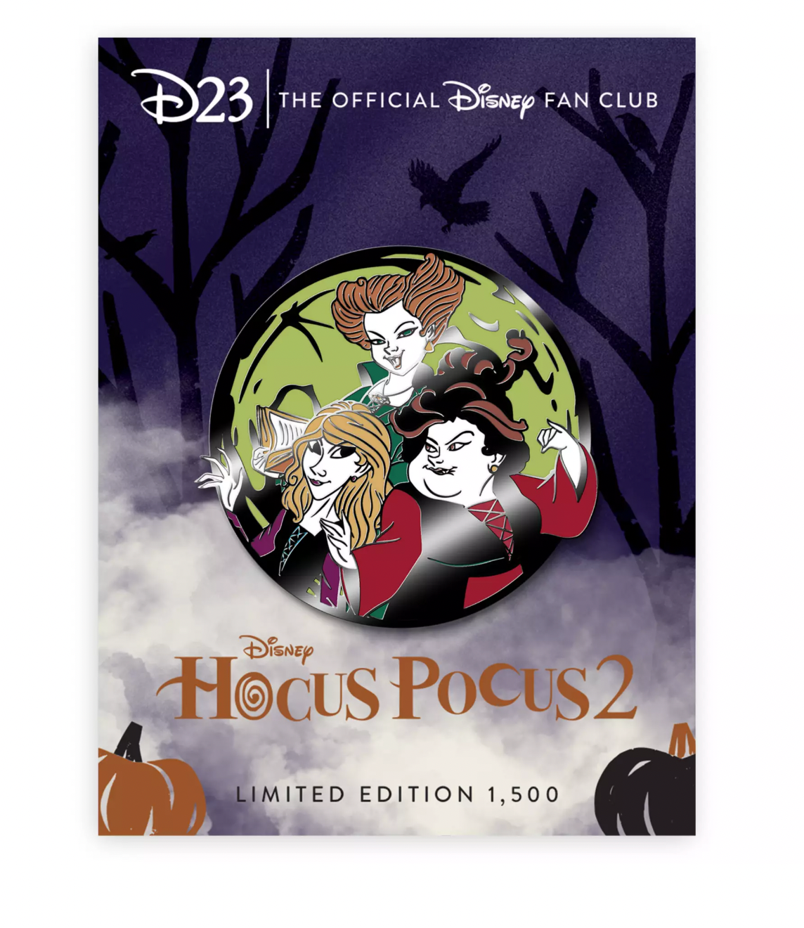 Disney D23 Exclusive Hocus Pocus 2 Glow in the Dark Limited Edition Pin ...